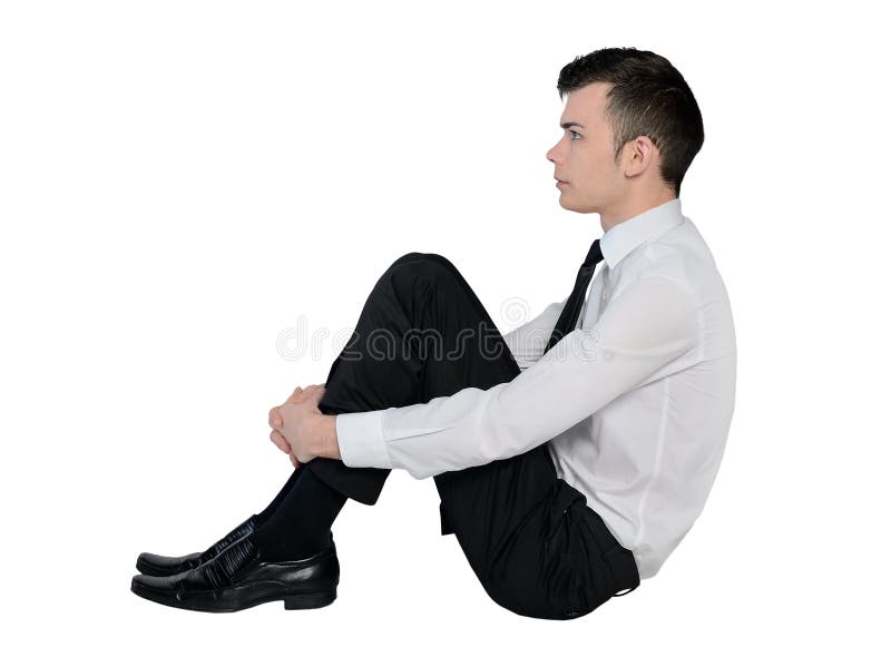 Business Man Standing Serious Stock Image - Image of serious, problem ...
