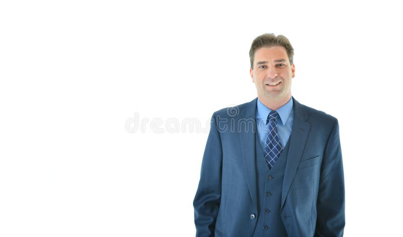 Business Man Standing with a Smile Stock Image - Image of portrait ...