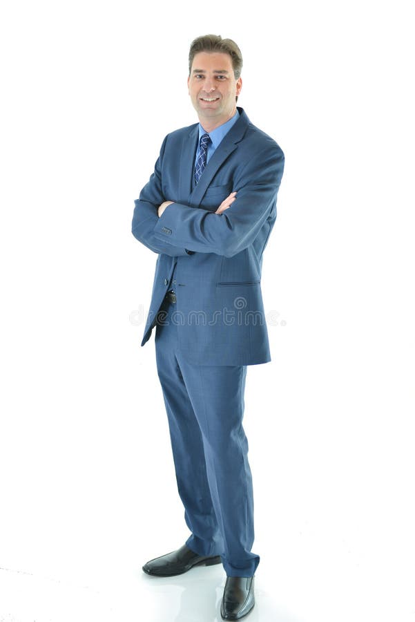 Business Man Standing with a Smile Stock Image - Image of caucasian ...