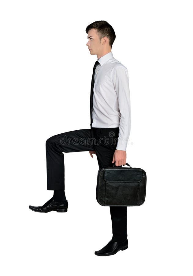 Business man step up stock photo. Image of cutout, manager - 55934980
