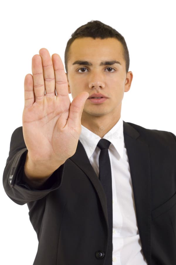 Businessman gesturing stop stock photo. Image of passing - 11619664