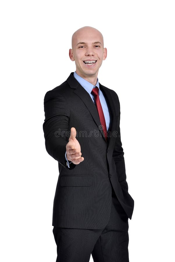 Business Man Stretching His Hand for a Handshake Stock Image - Image of ...