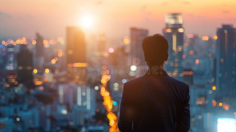 Business Man Success or Soft Business Man Success in he Working on ...