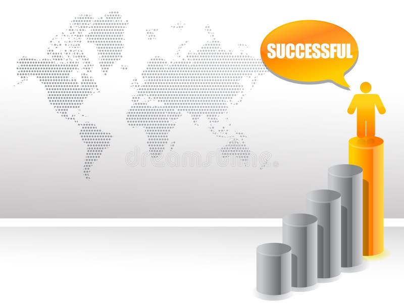 Business Man with Successful Message Stock Vector - Illustration of ...