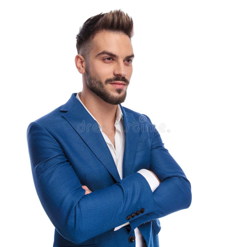 Business Man in Suit with Arms Folded Looking Away Stock Photo - Image ... Business Man in Suit with Arms Folded Looking Away Stock Photo - Image ...