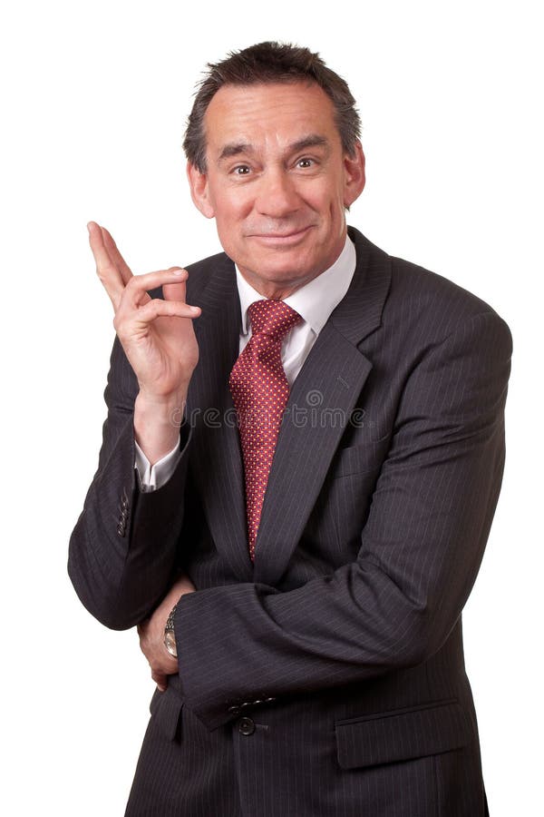Business Man in Suit with Cheesy Grin High Contras Stock Image - Image ...
