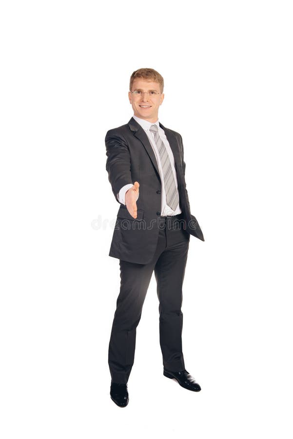 Business Man in Suit Standing Stock Photo - Image of male, executive ...