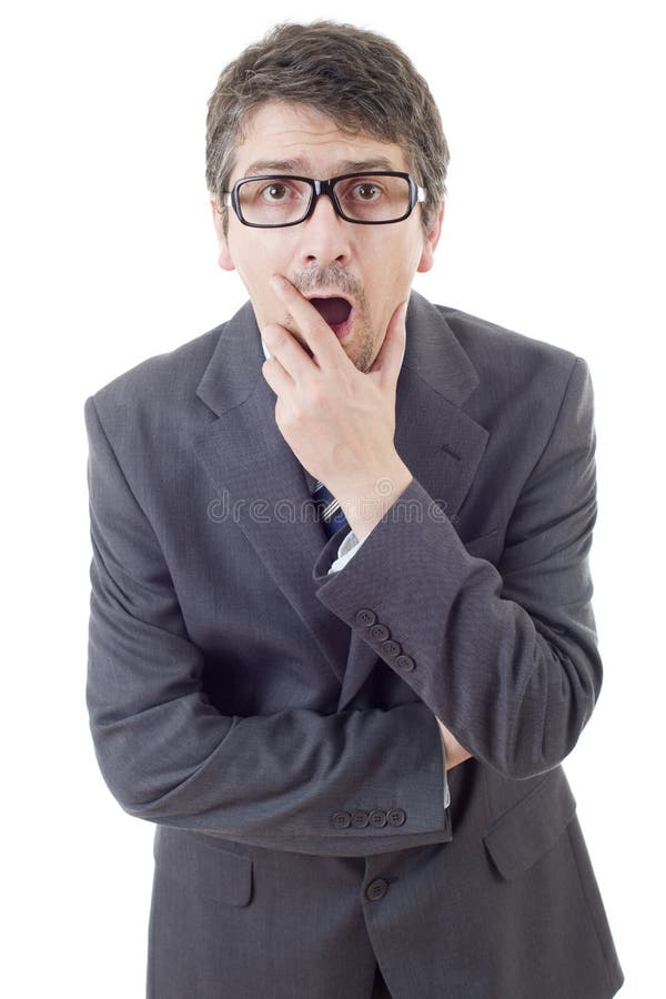 Business man surprised stock photo. Image of contentment - 81989656