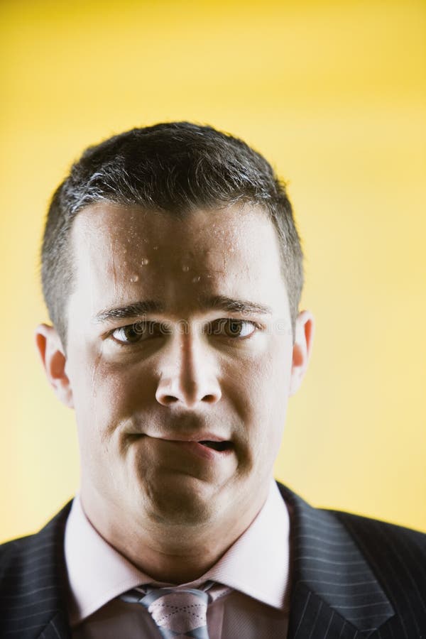 Business Man sweating stock image. Image of occupation - 3523533
