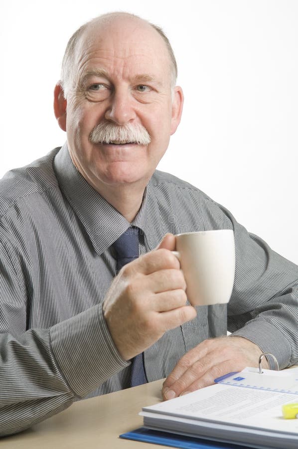 Business Man is Taking a Rest Stock Photo - Image of drink, food: 12247372