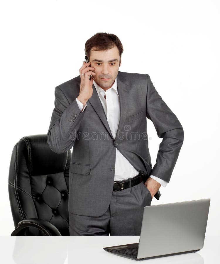 Business man talking stock image. Image of manager, modern - 24446339