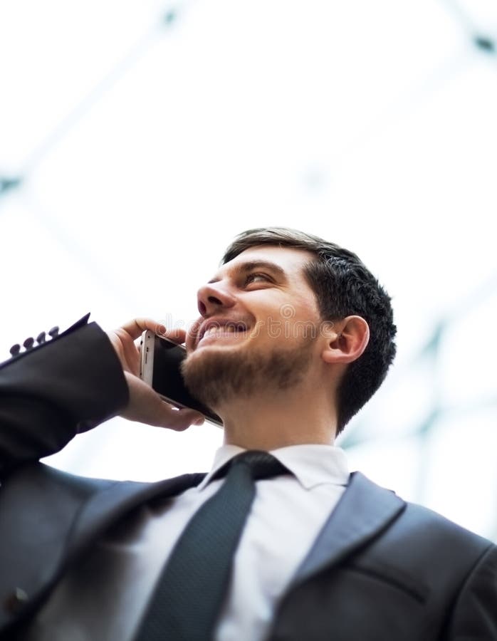 Business Man Talking on Cell Phone Stock Image - Image of ambitious ...