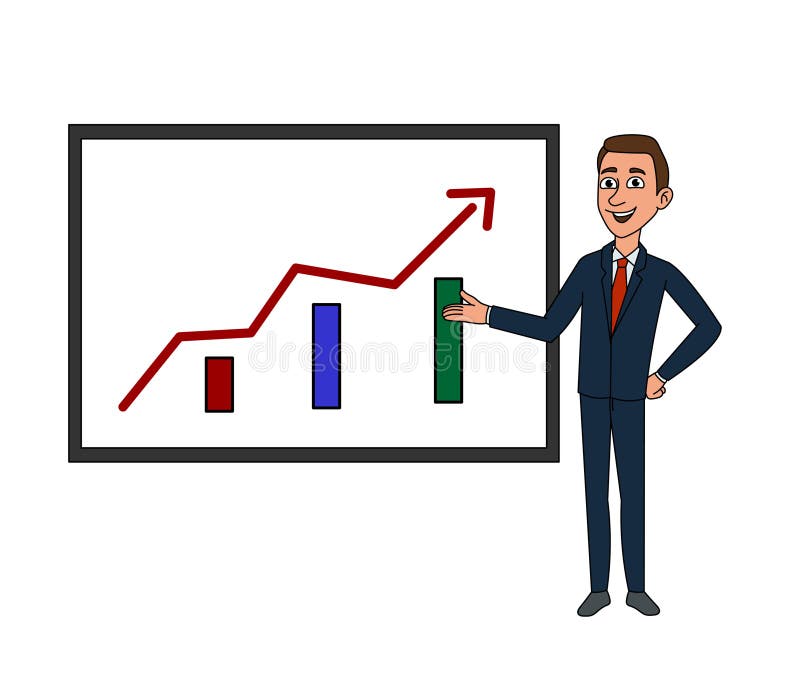 Business Man Teaching Vector Illustration Stock Vector - Illustration ...