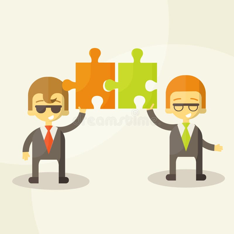 Business Man Team Work, Vector Illustration Stock Vector - Illustration ...