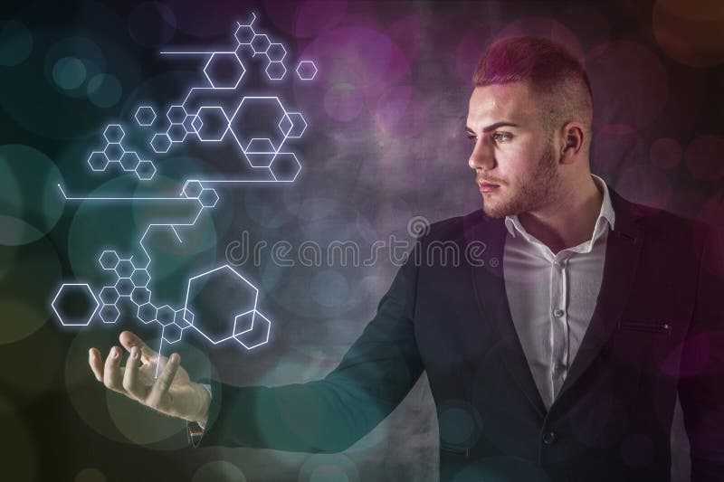 Business Man and Tech stock image. Image of display, design - 92633075