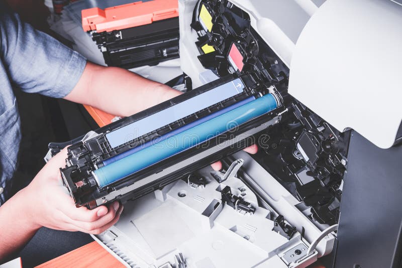 Printer Checking A Print Run Stock Image - Image of production ...
