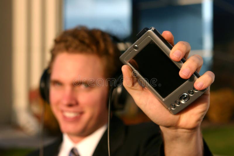 Business Man with Technology Stock Photo - Image of fingers, meeting: 41762