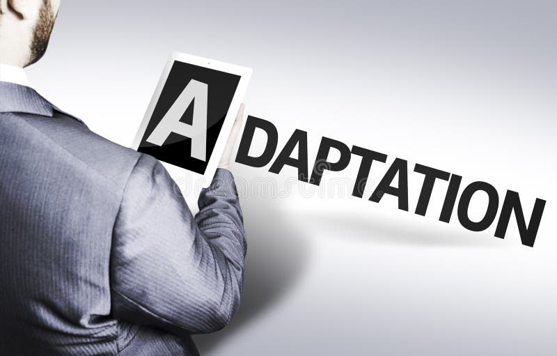 Business Man with the Text Adaptation in a Concept Image Stock Image ...