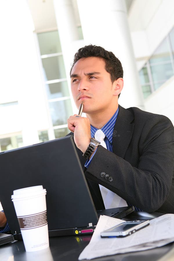 Business Man Thinking stock image. Image of casual, employment - 13488417