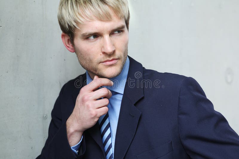 Business man thinking stock photo. Image of looking, serious - 9083956