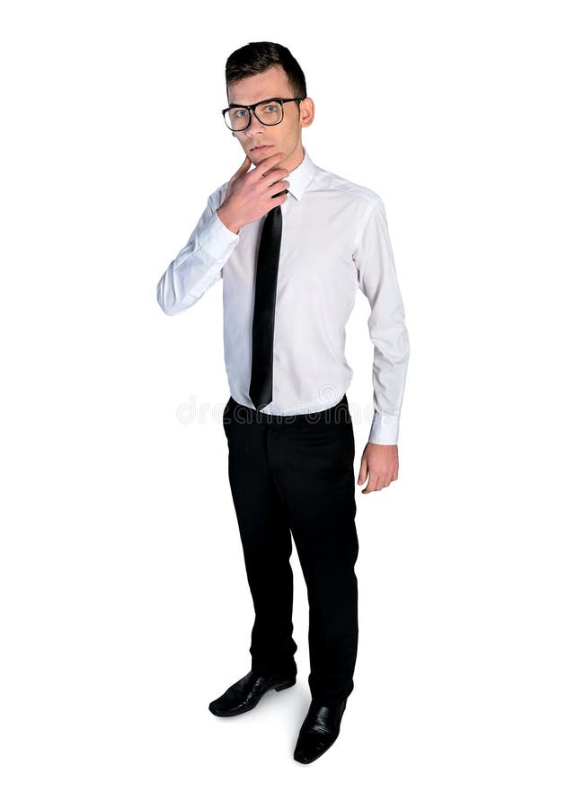 Business man thinking stock photo. Image of caucasian - 49427594