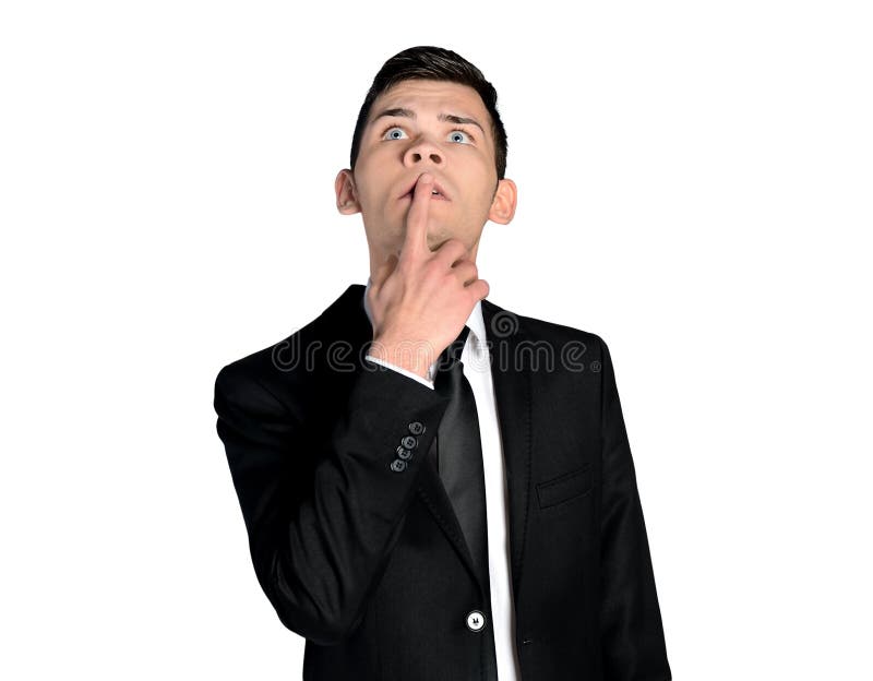 Business Man Thinking Solution Stock Image - Image of idea, manager ...