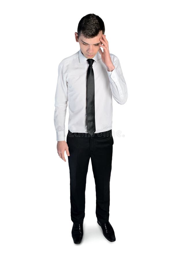 Business Man Thinking Solution Stock Photo - Image of people, executive ...