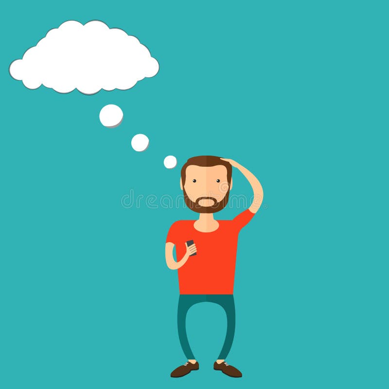 Businessman Thinking Seriously Stock Vector - Illustration of cartoon ...