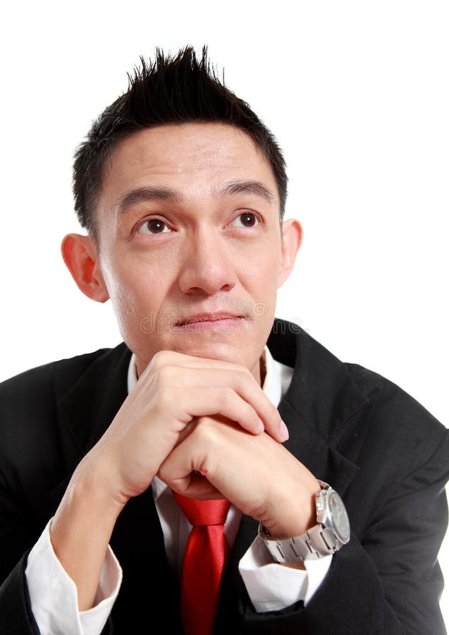 Businessman Gesture with His Hands on White Background Stock Image ...