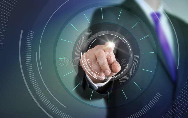 Businessman Smart and Touch Screen Concept Stock Illustration ... Businessman Smart and Touch Screen Concept Stock Illustration ...