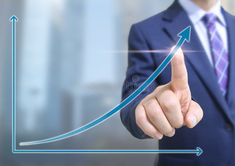 Business man touch screen stock image. Image of futuristic - 91432607