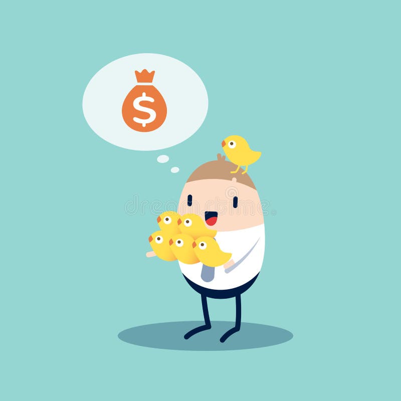 Business Man Trading His Asset for Money Stock Vector - Illustration of ...