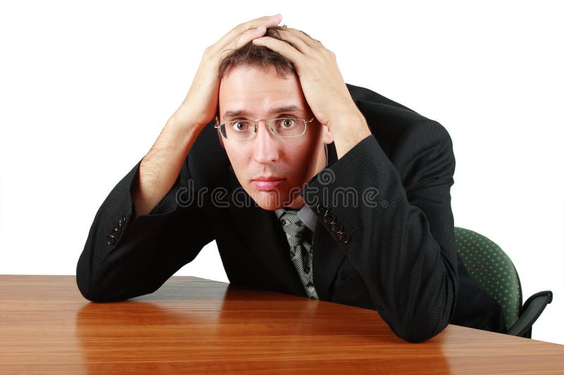 Business man in trouble stock photo. Image of adult, anxious - 16341648