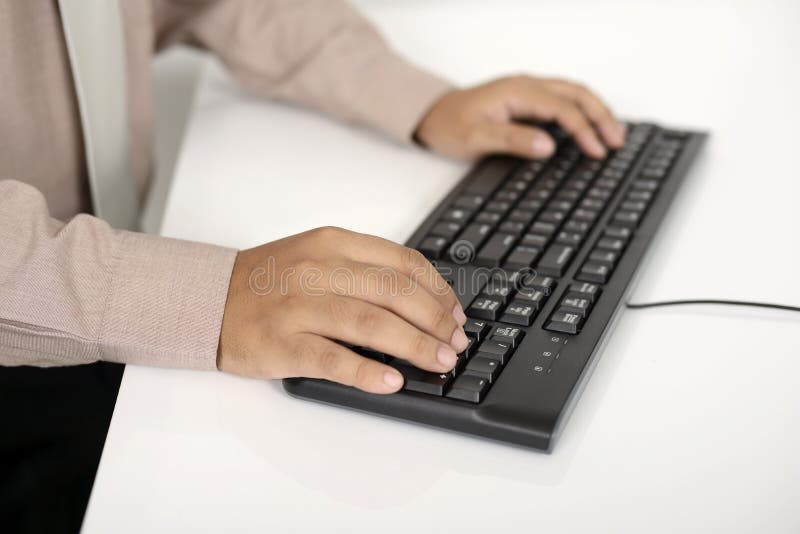 Business Man Type with Keyboard Stock Photo - Image of finger, browsing ...