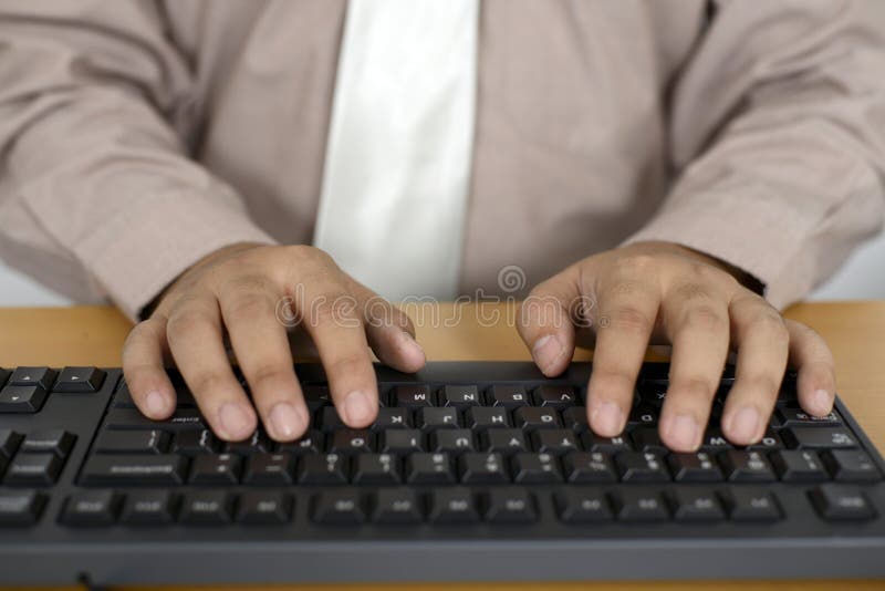 Business Man Typing stock photo. Image of laptop, male - 44592420