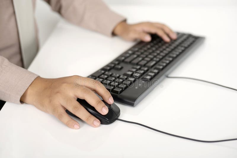 Business Man Typing with Keyboard Stock Photo - Image of person, online ...