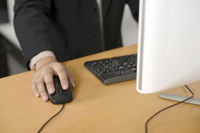 Business Man Typing with Keyboard Stock Image - Image of desk, contact ...
