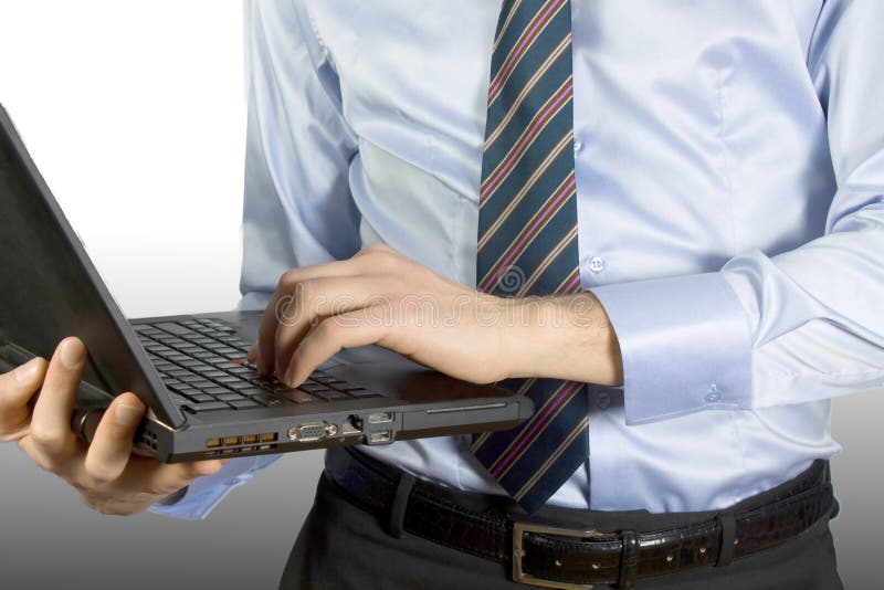 Business-man Working on Personal Computer Stock Photo - Image of ...
