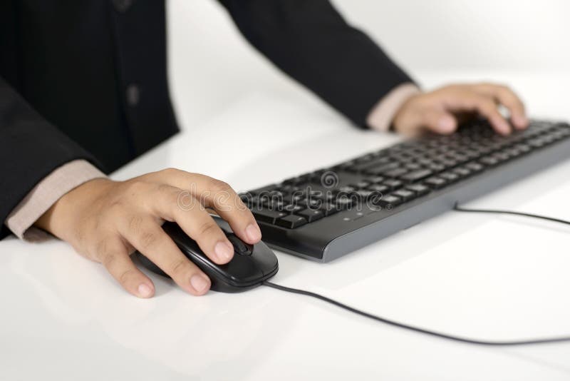 Business Man Typing stock photo. Image of hand, businessman - 44421946