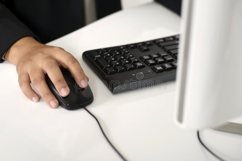 Business Man Typing stock image. Image of computer, black - 44422025