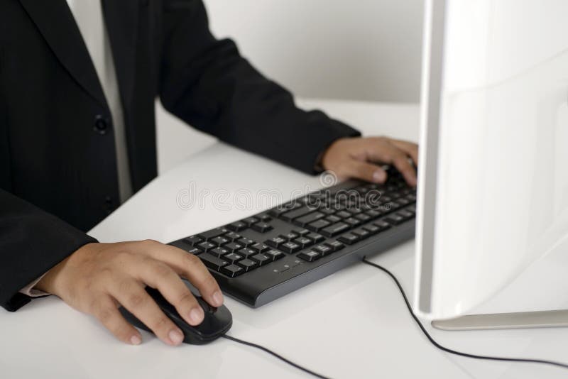 Business Man Typing stock photo. Image of computer, male - 44422080