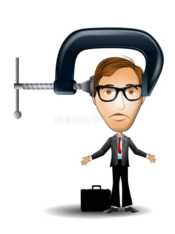 Business Man Under Pressure Stock Illustration - Illustration of ...