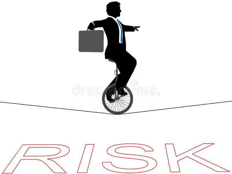 Business Man Balance Risk Tightrope from Above Stock Vector ...
