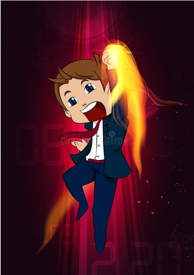 Business man upper cut stock vector. Illustration of flat - 50972199