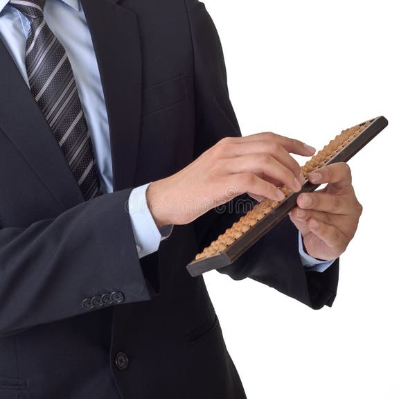 Business man use abacus stock photo. Image of asian, east - 16215194