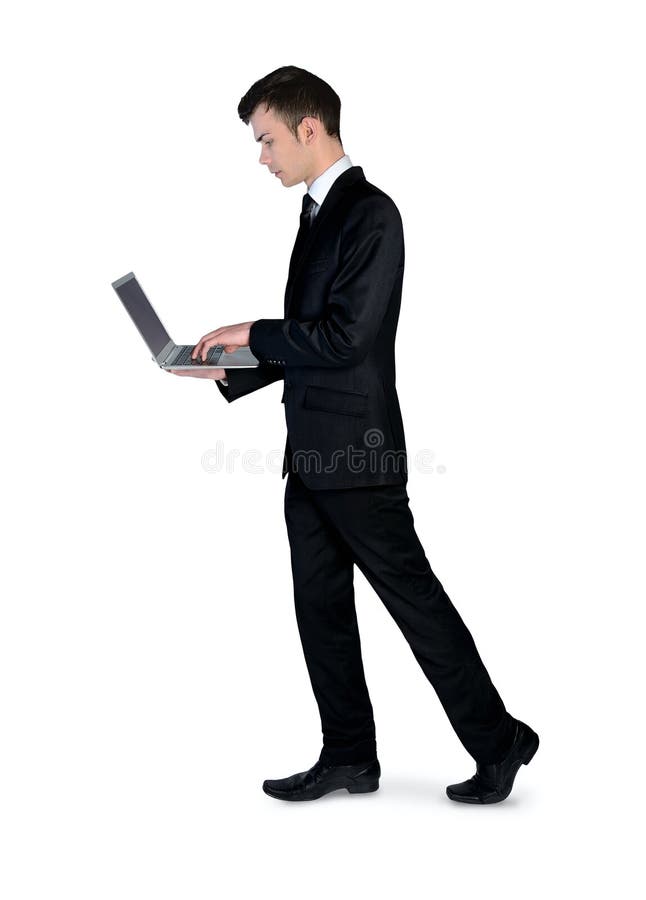 391 Man Laptop Standing Full Body Stock Photos - Free & Royalty-Free ...