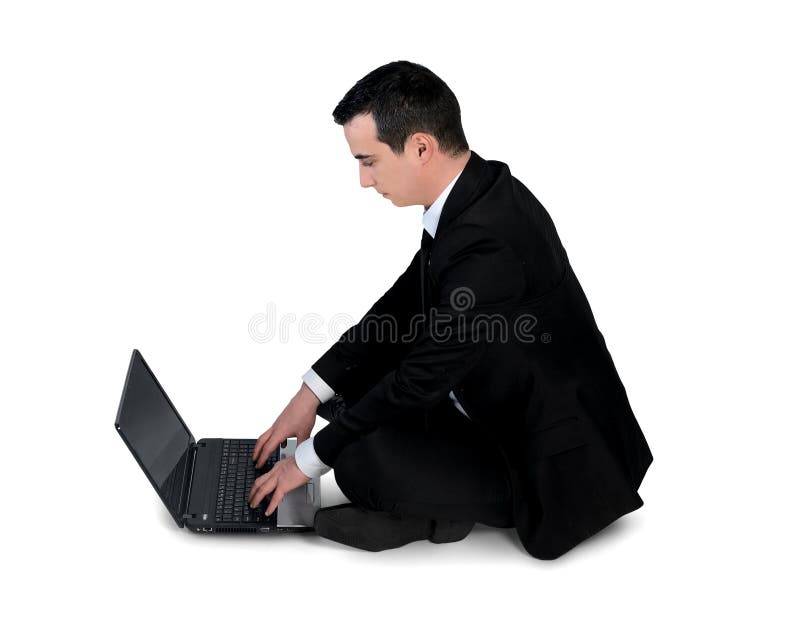 Business Man Using Computer Stock Photo - Image of executive, handsome ...