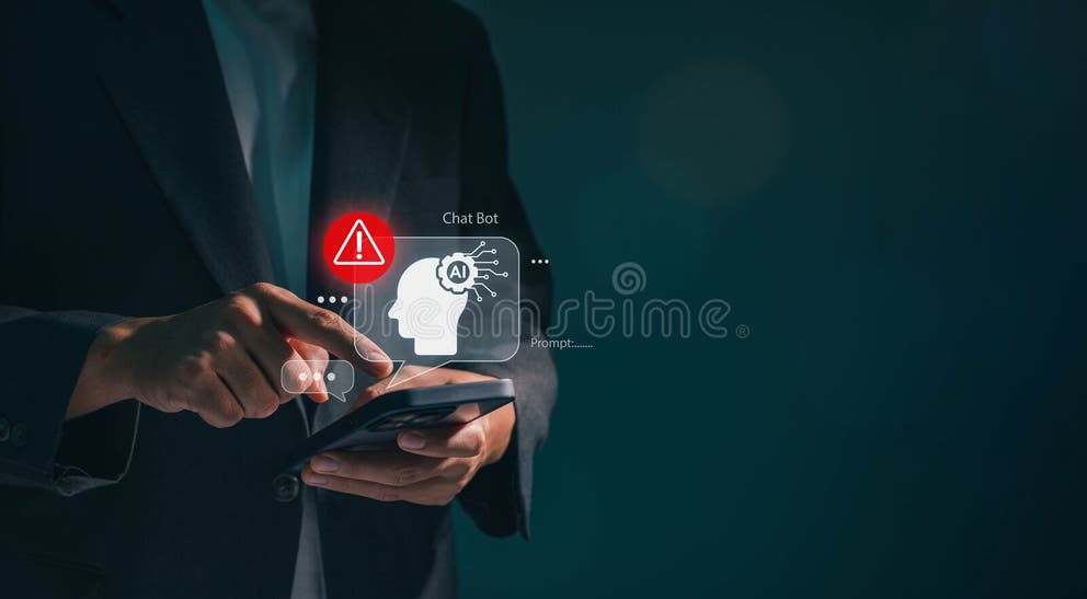 Business Man Using Digital Chatbot Artificial Intelligence (AI) with ...