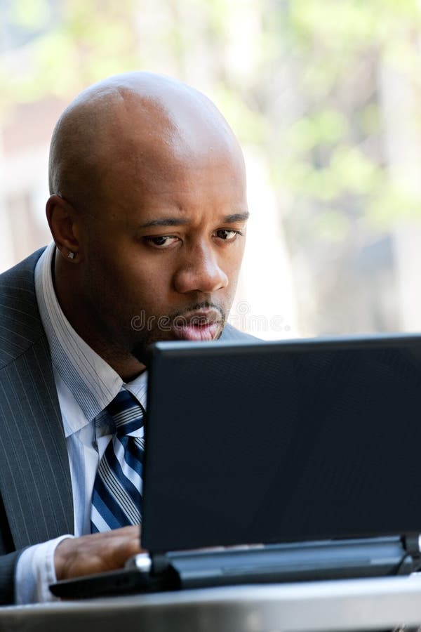 Business Man Using a Laptop Stock Image - Image of attractive, laptop ...