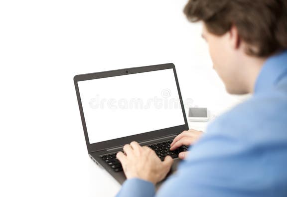 Business man using laptop stock image. Image of browsing - 28007595